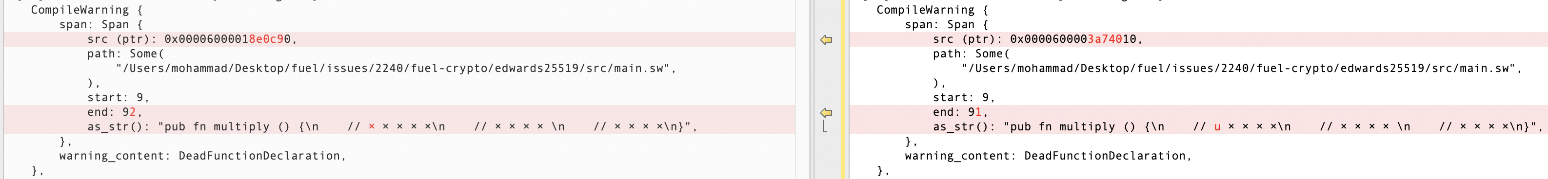 Unable To Display Warning Where The Span Contains A Mult Character In A Comment · Issue 2266
