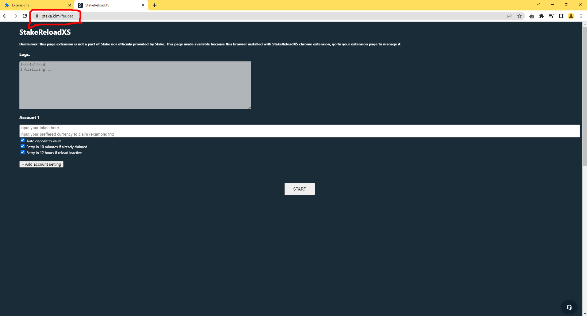 GitHub - StakeReloadXS/StakeReloadXS: Stake Reload Xtremely Simlified