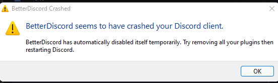 BetterDiscord crashing on Windows 11 build 22000.71 · Issue #187 ...