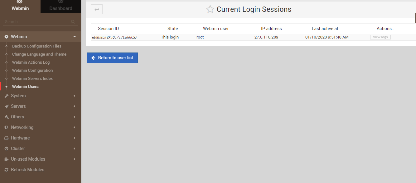 issue with view login sessions · Issue #1175 · webmin/webmin · GitHub
