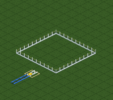 Fences are not always removed when building a tracked ride through them ...