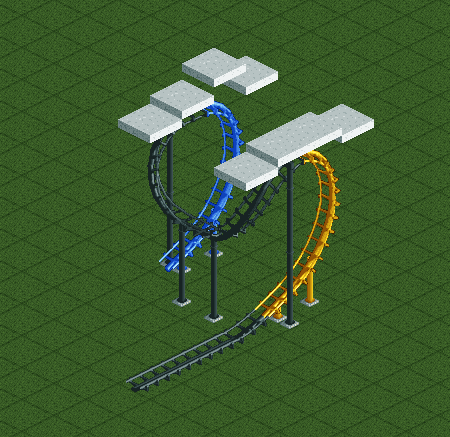 Difference in collision height between upward and downward half loop ...