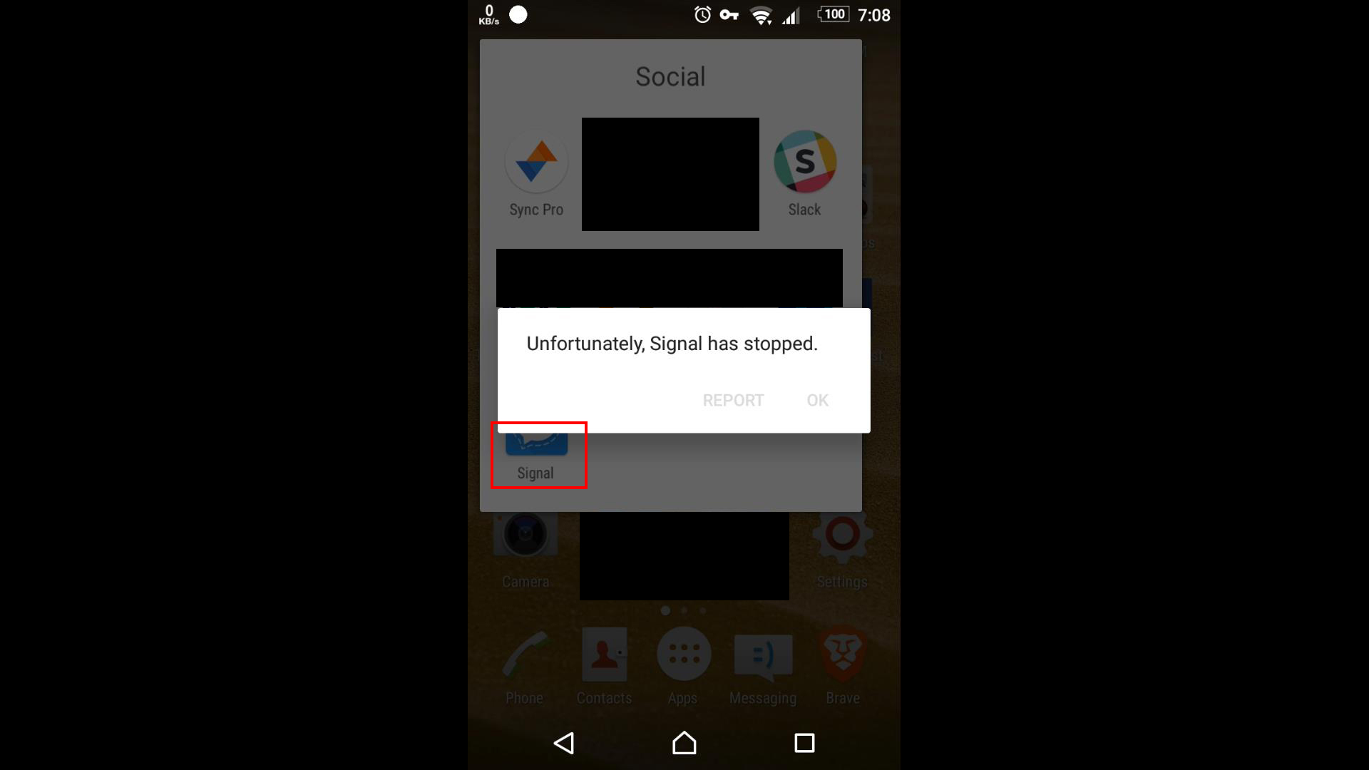 Signal fails to load after data is corrupted by Android context menu from another app · Issue ...