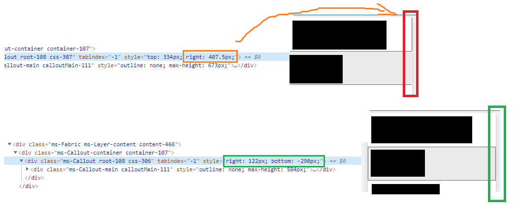 Keyboard focus border right part is not visible in contextual menu item ...