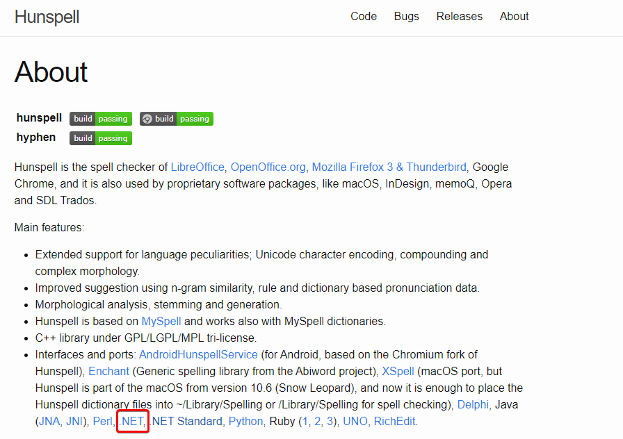The link to .NET port is broken (hunspell.github.io) · Issue #755 · hunspell/hunspell · GitHub