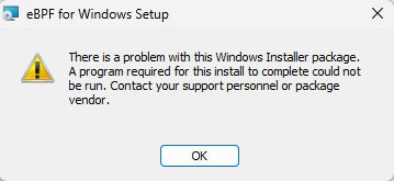 .msi Installer fails when installing development files only · Issue #2187 · microsoft/ebpf-for ...