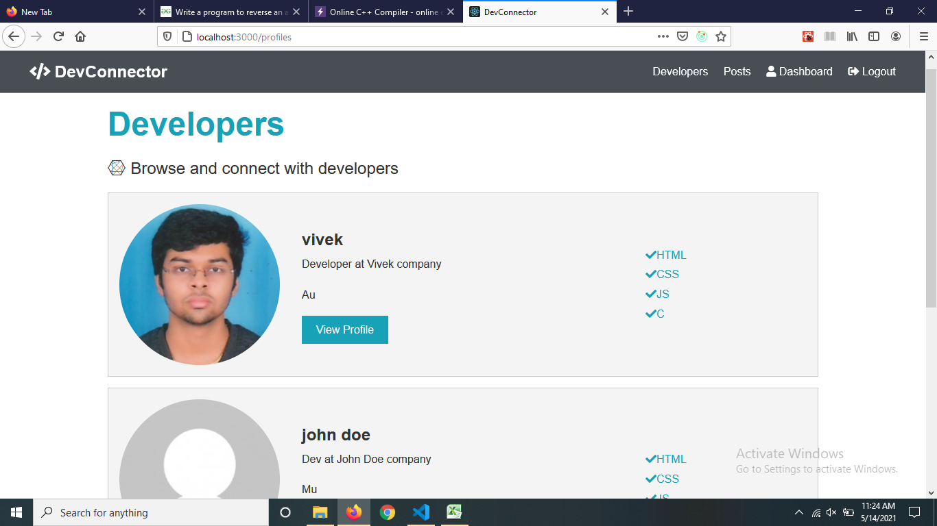 GitHub - Vivek-Kondpalle/DevConnector: A social media application for developers