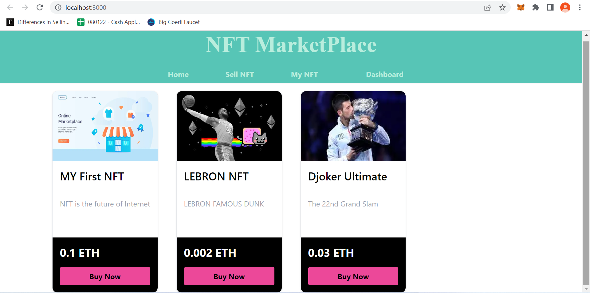 GitHub - shivam09atulya/NFT-Marketplace: A marketplace where we can create,buy,sell and cancel ...