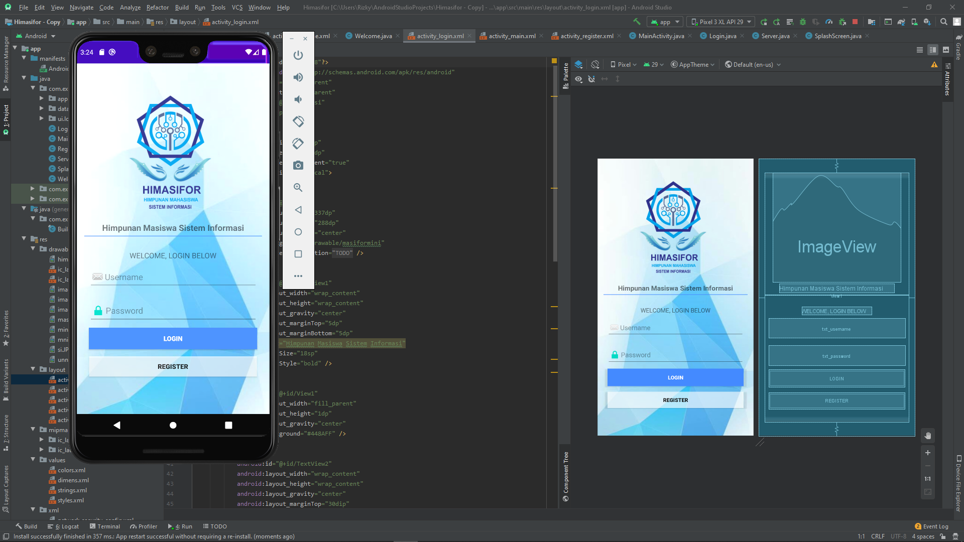 GitHub - Rizki-pixel/Login-Splash-Screen-Himasifor-Android-Studio: Ini Merupakan Tugas Projek ...
