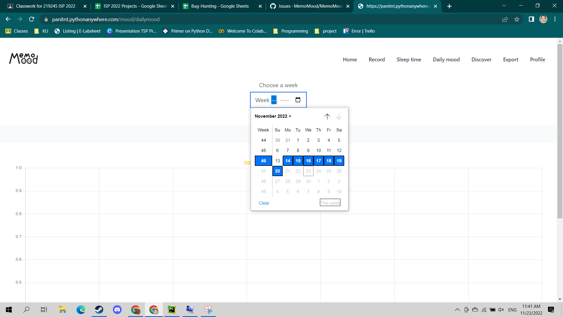 Can't click this week in daily mood page. · Issue #64 · MemoMood/MemoMood · GitHub