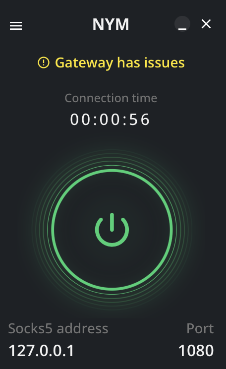 [Issue] Nym Connect shows "Gateway has issues" · Issue #3136 · nymtech/nym · GitHub