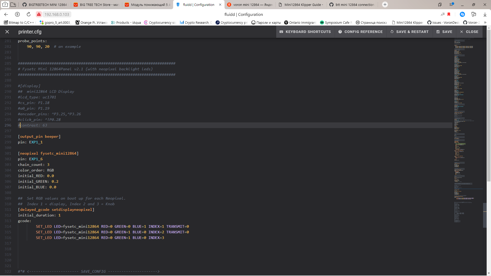 btt mini 12864 connection issue- the leds on but nothing on the screen ...