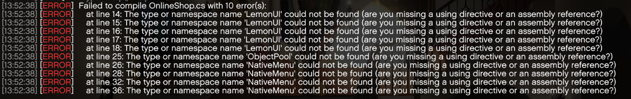 LemonUI namespace cant be found · Issue #77 · LemonUIbyLemon/LemonUI · GitHub