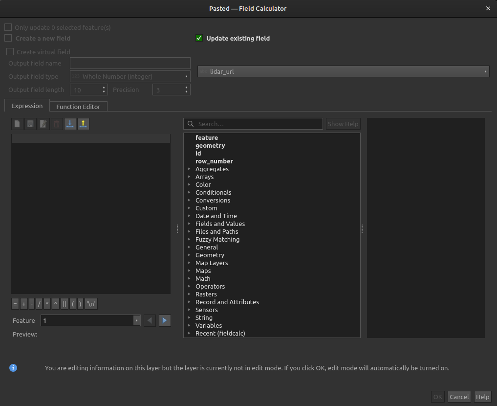 Add a menu item to open the Field Calculator when right clicking on a column header in the ...