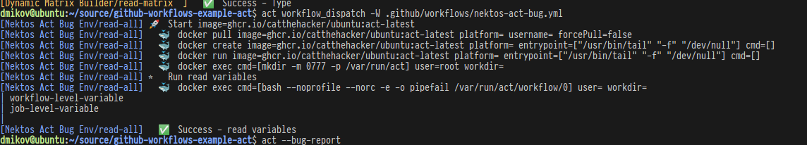 The env variables for step are not populated · Issue #1218 · nektos/act · GitHub