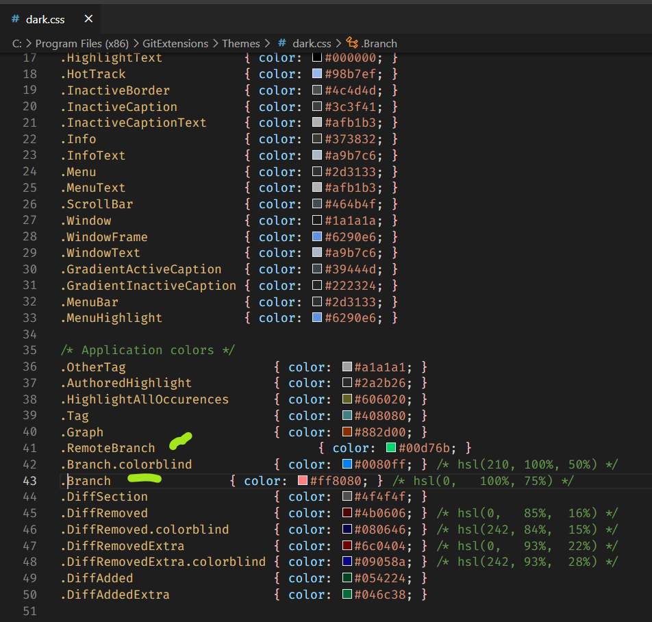 3.5.0: The colors of local and origin branches are reversed (Red/Green) · Issue #9189 ...