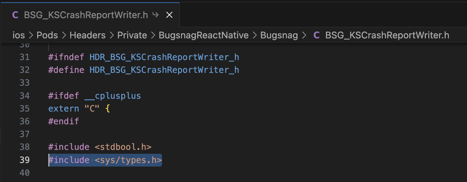 Reactnative Xcode 15 Build Bugsnag React Native 7 21 0 Failed