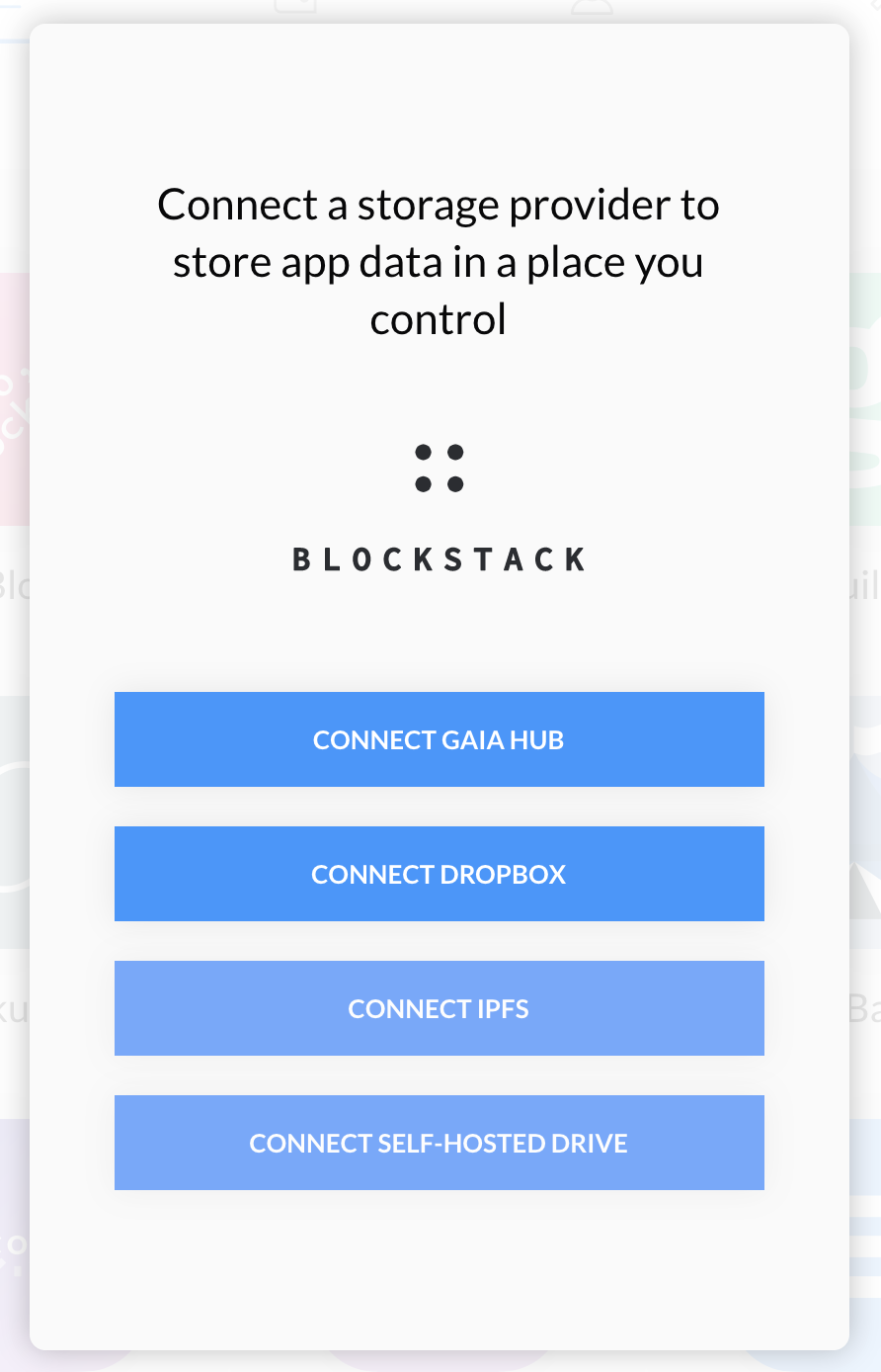 Modify on-boarding screens to support Gaia hubs · Issue #835 · stacks-archive/blockstack-browser ...