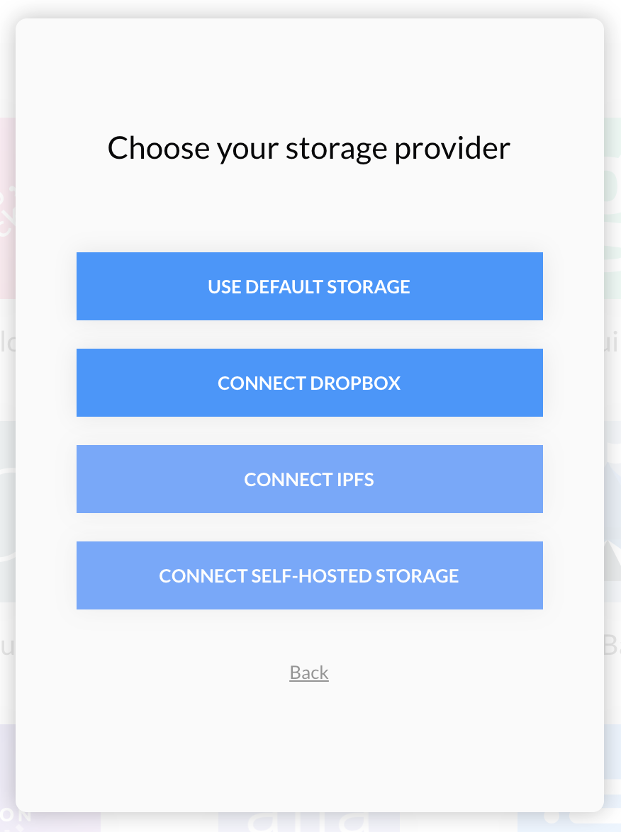 Modify on-boarding screens to support Gaia hubs · Issue #835 · stacks-archive/blockstack-browser ...