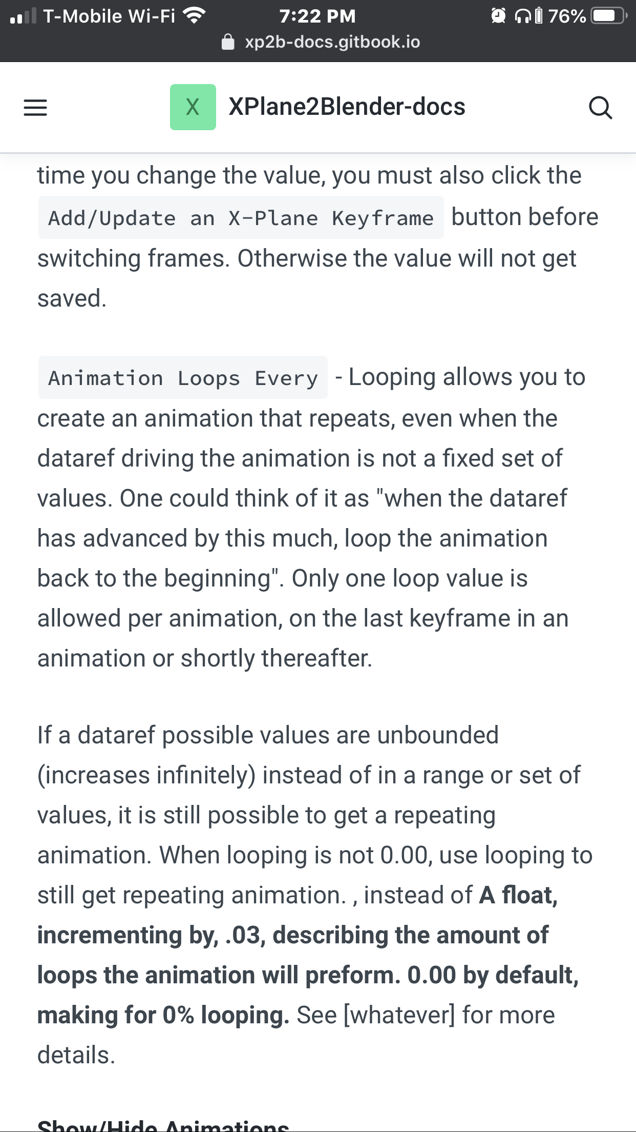 “Loop Animation Every” documentation issue · Issue #521 · X-Plane/XPlane2Blender · GitHub