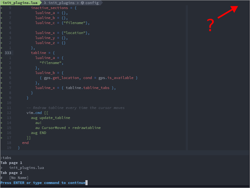 Add a tabline component · Issue #332 · nvim-lualine/lualine.nvim · GitHub