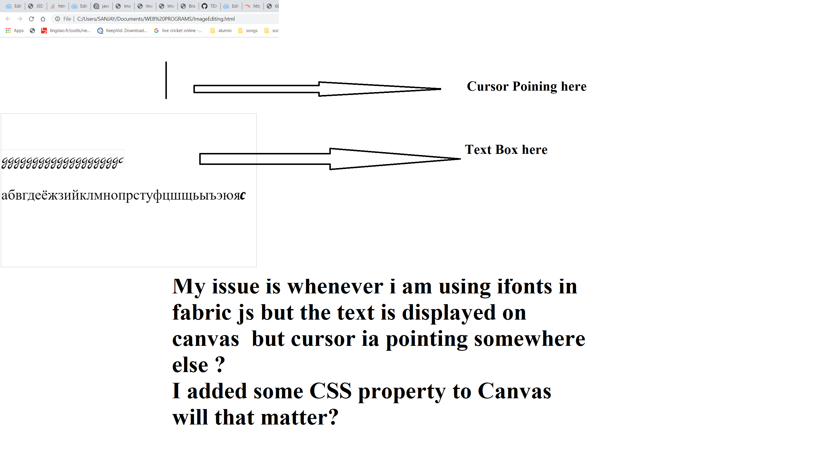 TEXT REWRITE IN PROGRESS READ - KERNING - GRAPHEMES - INPUT PROBLEMS · Issue #3680 · fabricjs ...
