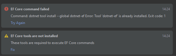 General: incorrect behaviour of EF Core tools version retrieval · Issue #71 · JetBrains/rider ...