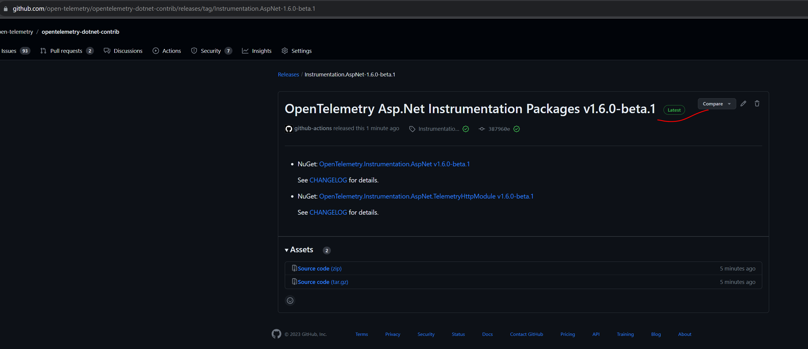 Beta Package Marked As Latest On Gh Releases · Issue 1393 · Open Telemetry Opentelemetry Dotnet
