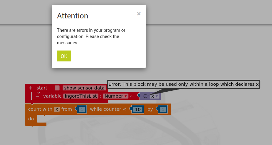 Variables can be used out-of-scope without triggering an error when generating the code · Issue ...