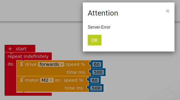 mBot: faulty config leads to server-error · Issue #1071 · OpenRoberta/openroberta-lab · GitHub