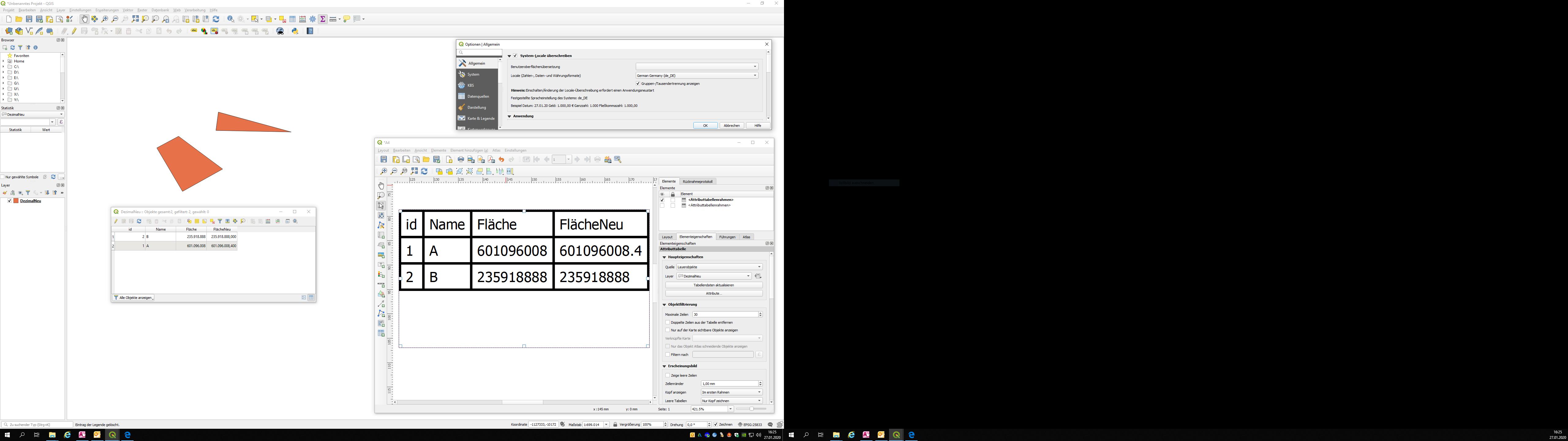 points as decimal separator instead of commas, and no thousands separator in layout composer ...