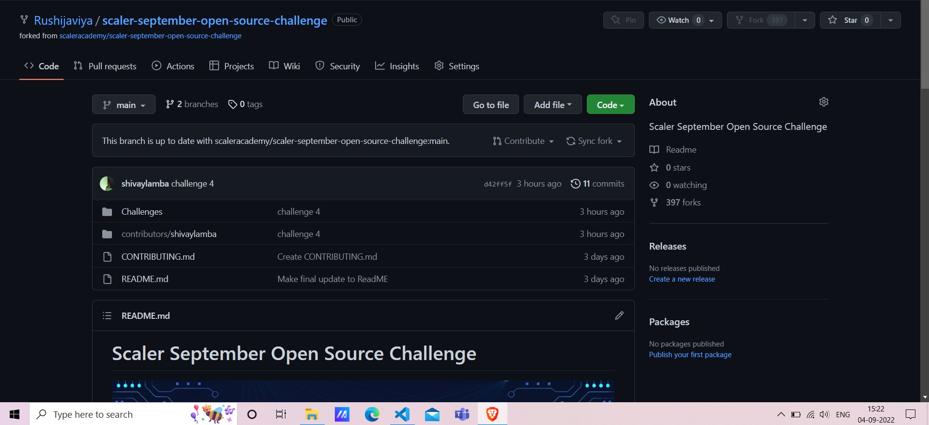 Challenge 1 - Rushi Javiya · Issue #110 · scaleracademy/scaler-september-open-source-challenge ...