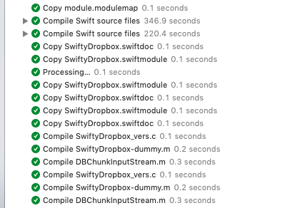 Super long build-time when archiving in Xcode 10.2 · Issue #248 · dropbox/SwiftyDropbox · GitHub