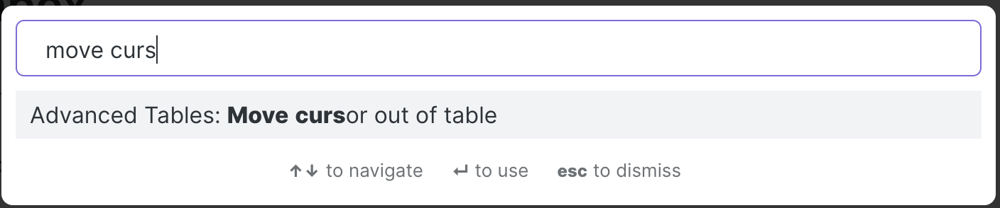 How to escape from table · Issue #38 · tgrosinger/advanced-tables-obsidian · GitHub