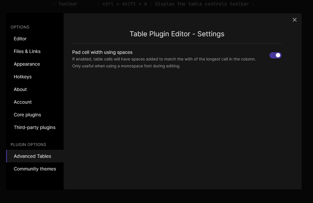 Support for non-English language · Issue #16 · tgrosinger/advanced-tables-obsidian · GitHub