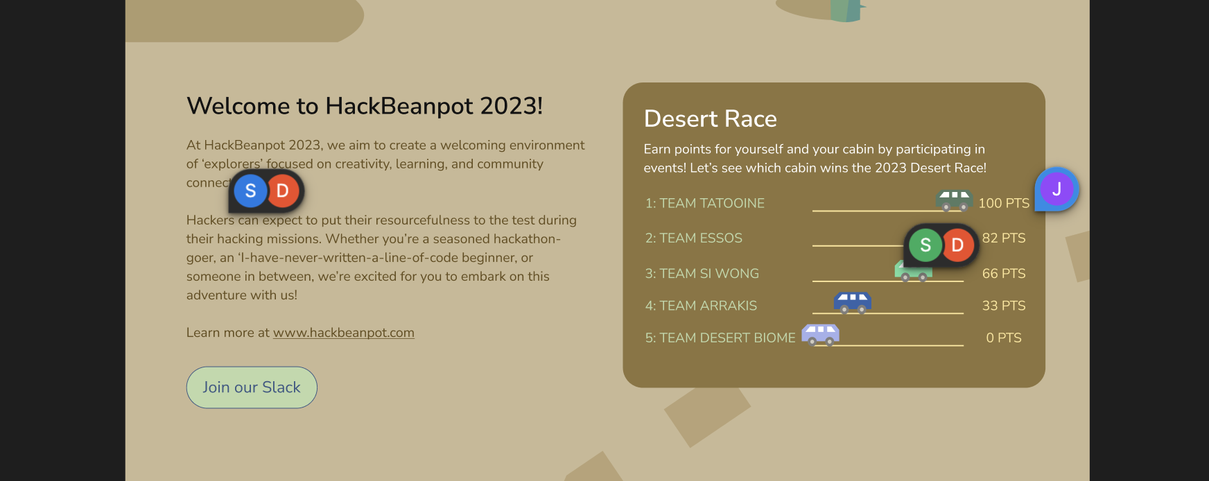 Welcome section - desktop + mobile LIVE SITE · Issue #69 · HackBeanpot ...