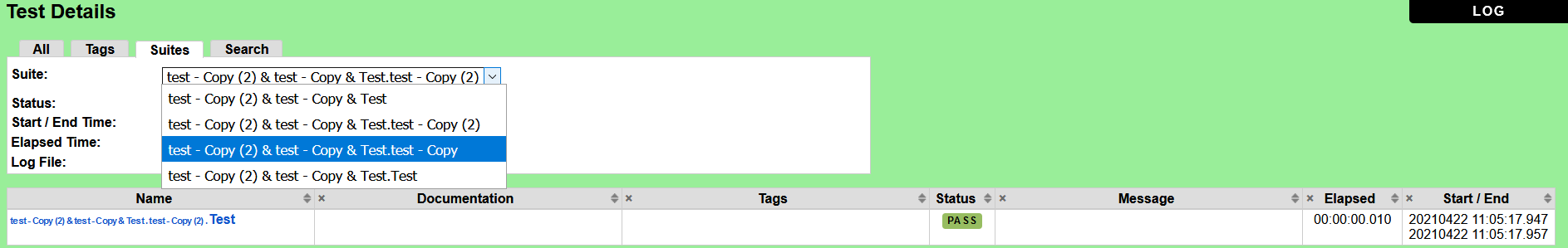Menu For Suites In Test Report · Issue 3937 · Robotframework Robotframework · Github