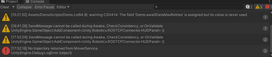 Address is already in used · Issue #230 · Unity-Technologies/Unity-Robotics-Hub · GitHub