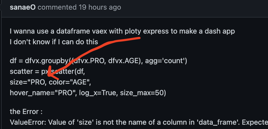 can I use ploty graohs with vaex dataframe ? · Issue #2020 · vaexio/vaex · GitHub