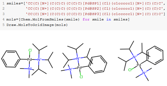 How to write SMILES for square-planar organometallic complex with cis trans stereochemistry ...