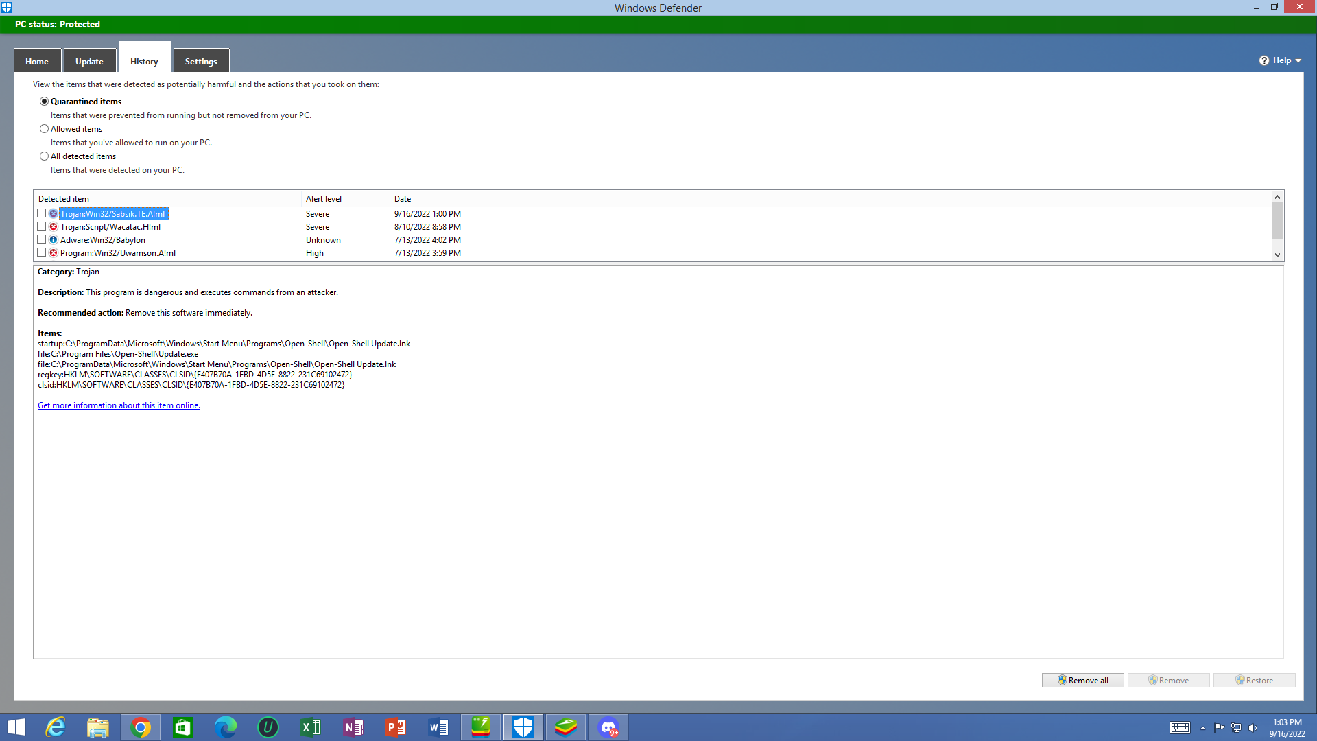 Windows Defender False Positive · Issue 1145 · Open Shellopen Shell Menu · Github 