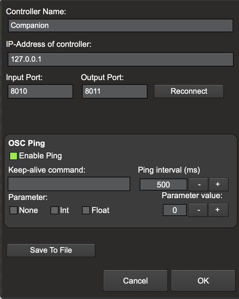 LiveProf - Error: The header of an OSC packet didn't contain an OSC address or a #bundle string ...