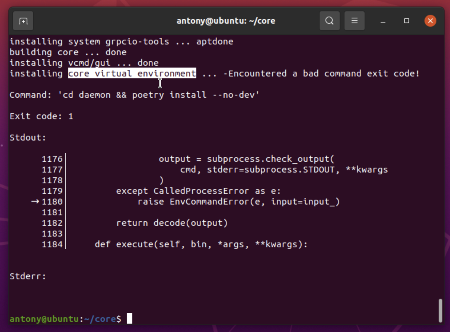 [BUG] Unable to complete core installation · Issue #606 · coreemu/core · GitHub
