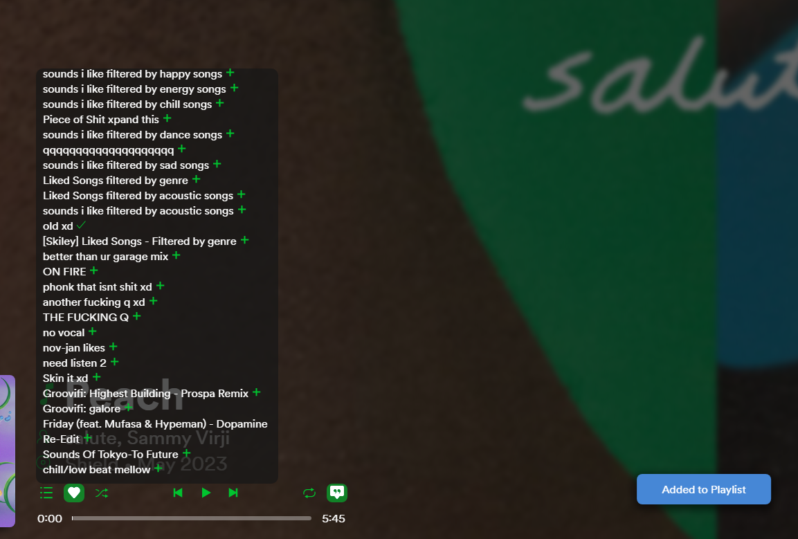 [Feature Request]: Add to playlist. · Issue #63 · daksh2k/Spicetify-stuff · GitHub