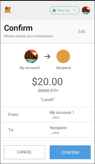 NewUI Proposal: Display Network on Confirm Transaction Screen. · Issue ...