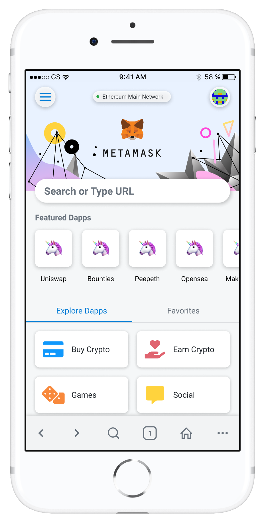 Add home icon to browser bottom bar · Issue #784 · MetaMask/metamask-mobile · GitHub