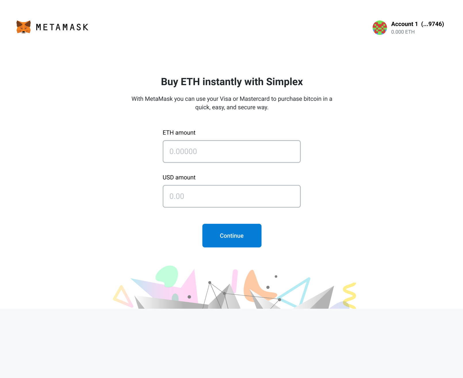 First screen for Simplex flow · Issue #90 · MetaMask/Design · GitHub