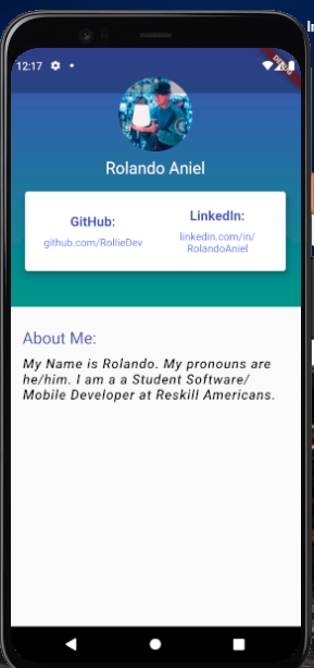Github Rolliedev Flutter Profile App My Personal Profile Application Project