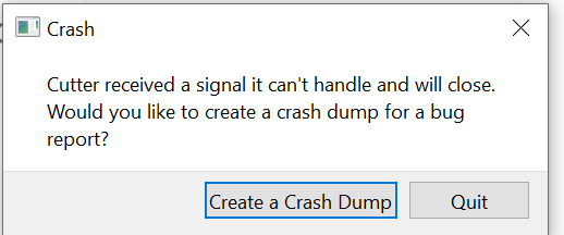 cutter crash when attach to debug process · Issue #2715 · rizinorg/cutter · GitHub