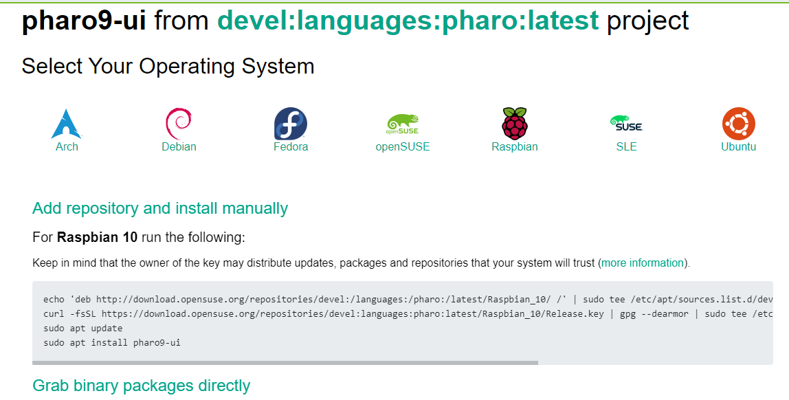 Bad ZeroConf/OBS experience on Pi starting with Pharo 10 (VM download fails, Bad image without ...